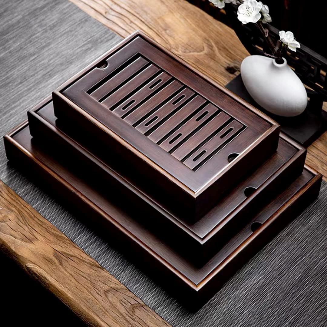Amazon.com: Mini Bamboo Chinese Tea Tray - 11 x 7 inch Japanese Tea ...
