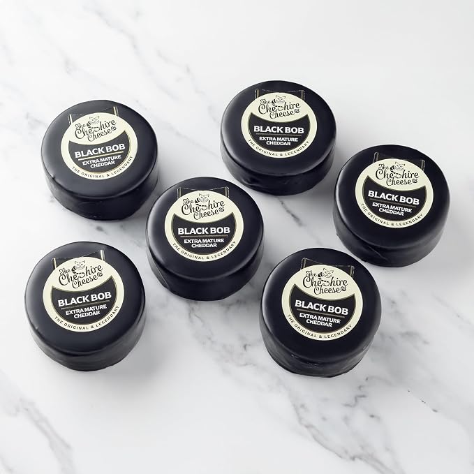 6 x Black Bob Extra Mature Cheddar Cheese Wax Truckle 200g - Cheese ...