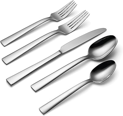Amazon.com: Oneida Chefs Table Hammered 45 Piece Everyday Flatware Set ...