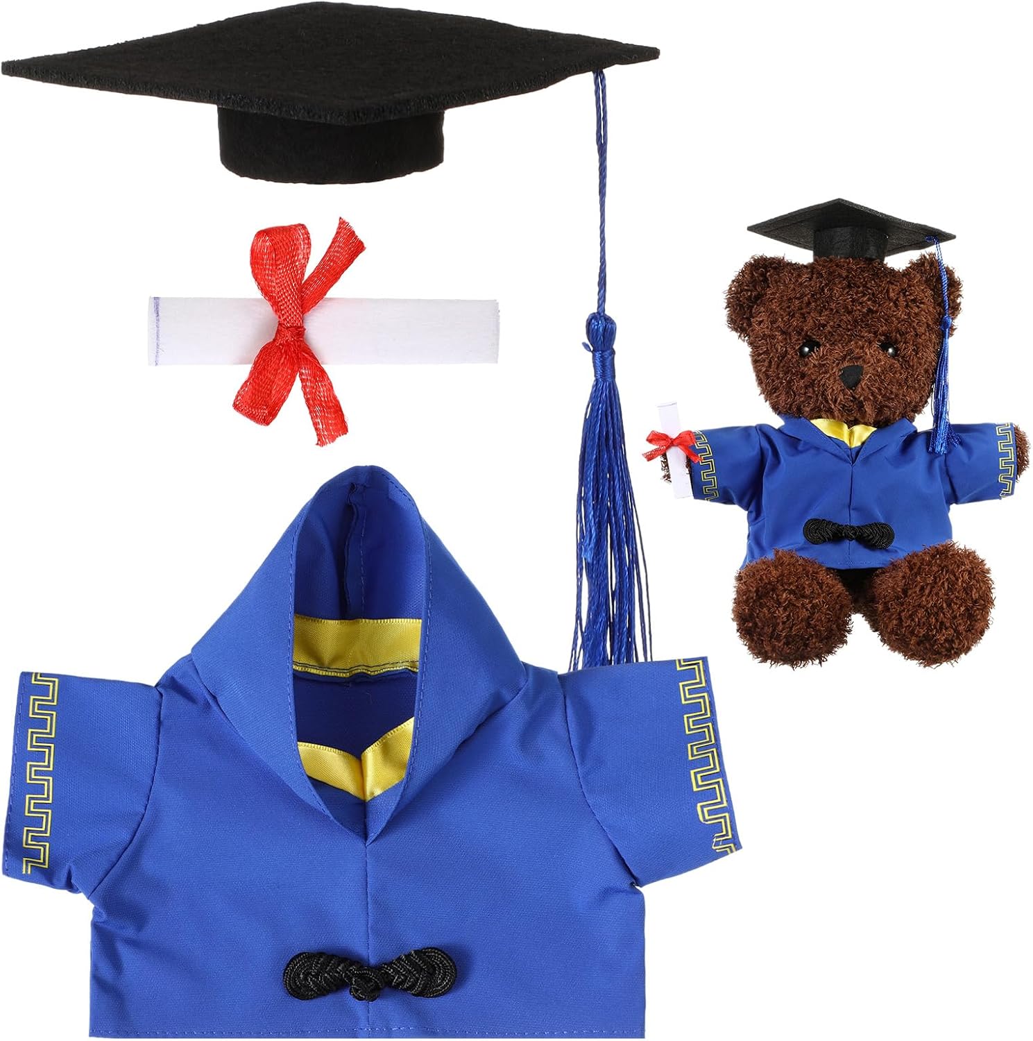 Amazon.com: Roshtia Graduation Bear Clothes Graduation Cap and Gown ...