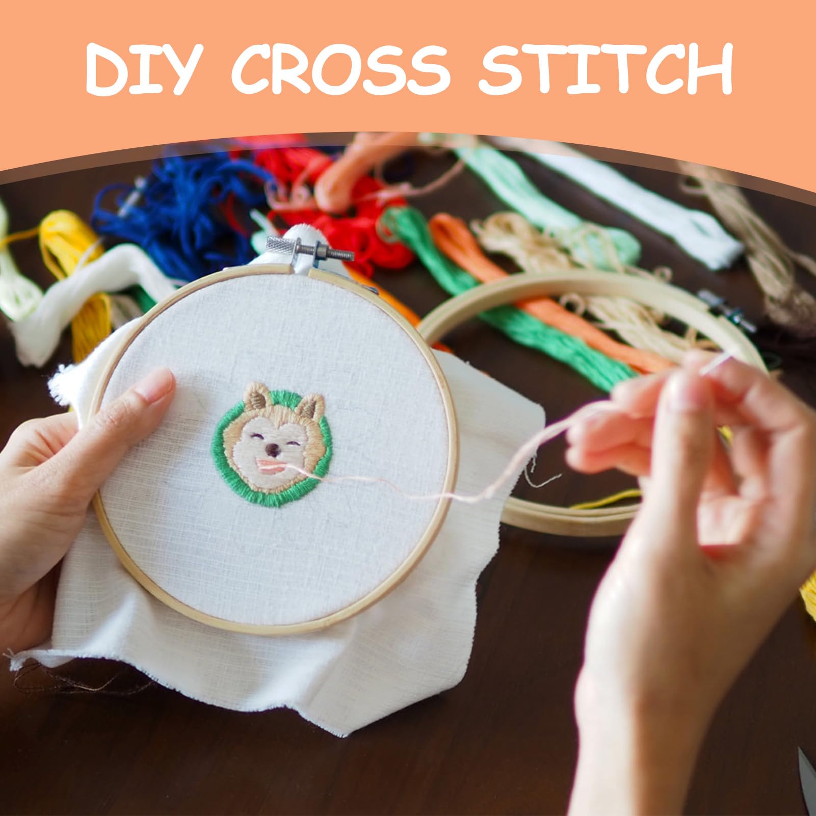 10 Pieces Aida 14 Count Cross Stitch Fabric, Multicoloured Cotton ...