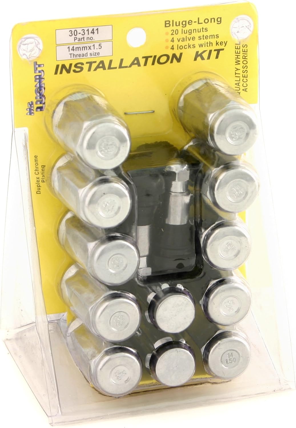 Amazon.com: Mr. Lugnut CSK-5454LK Bulge Long Acorn Lug Nut Wheel (14mm ...