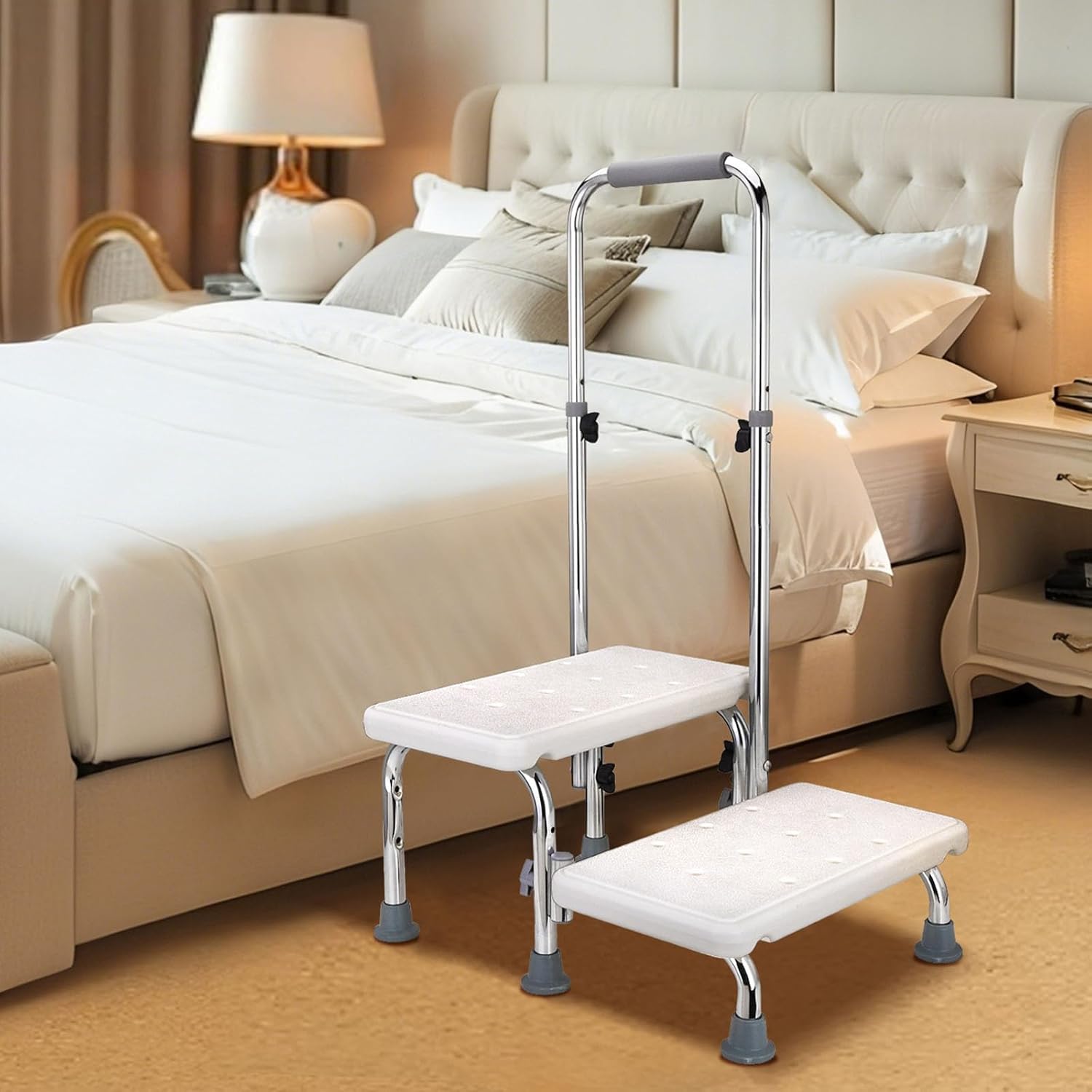 Amazon.com: 2 Step Stool with Handle for Elderly, Heavy Duty Step Stool ...