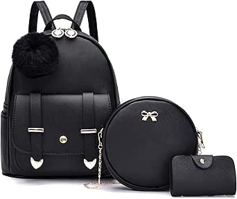 I IHAYNER Mini Backpack Purse for Teen Girls 3-PCS Fashion Backpack ...