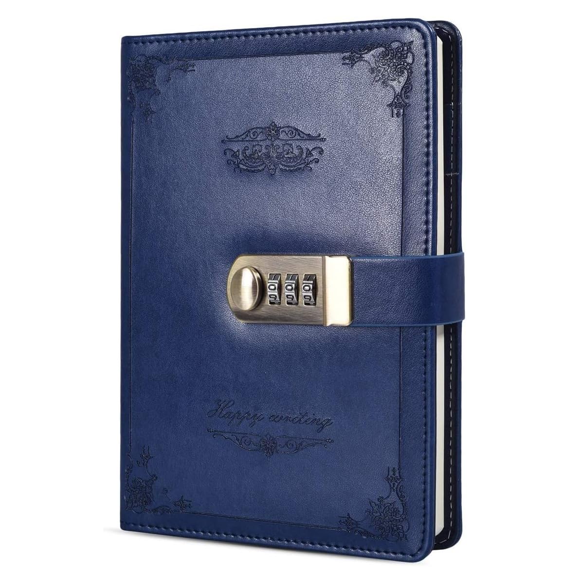 ARURA (LABEL) PU Leather Combination Lock Diary Writing Notebook ...