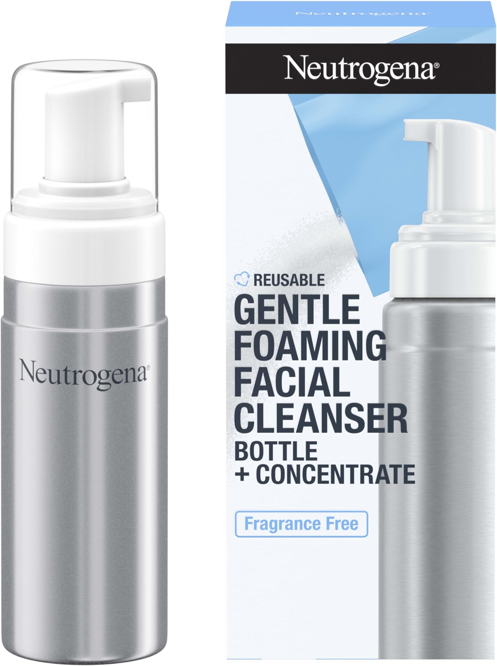 Amazon.com: Neutrogena Reusable Gentle Foaming Facial Cleanser Starter ...