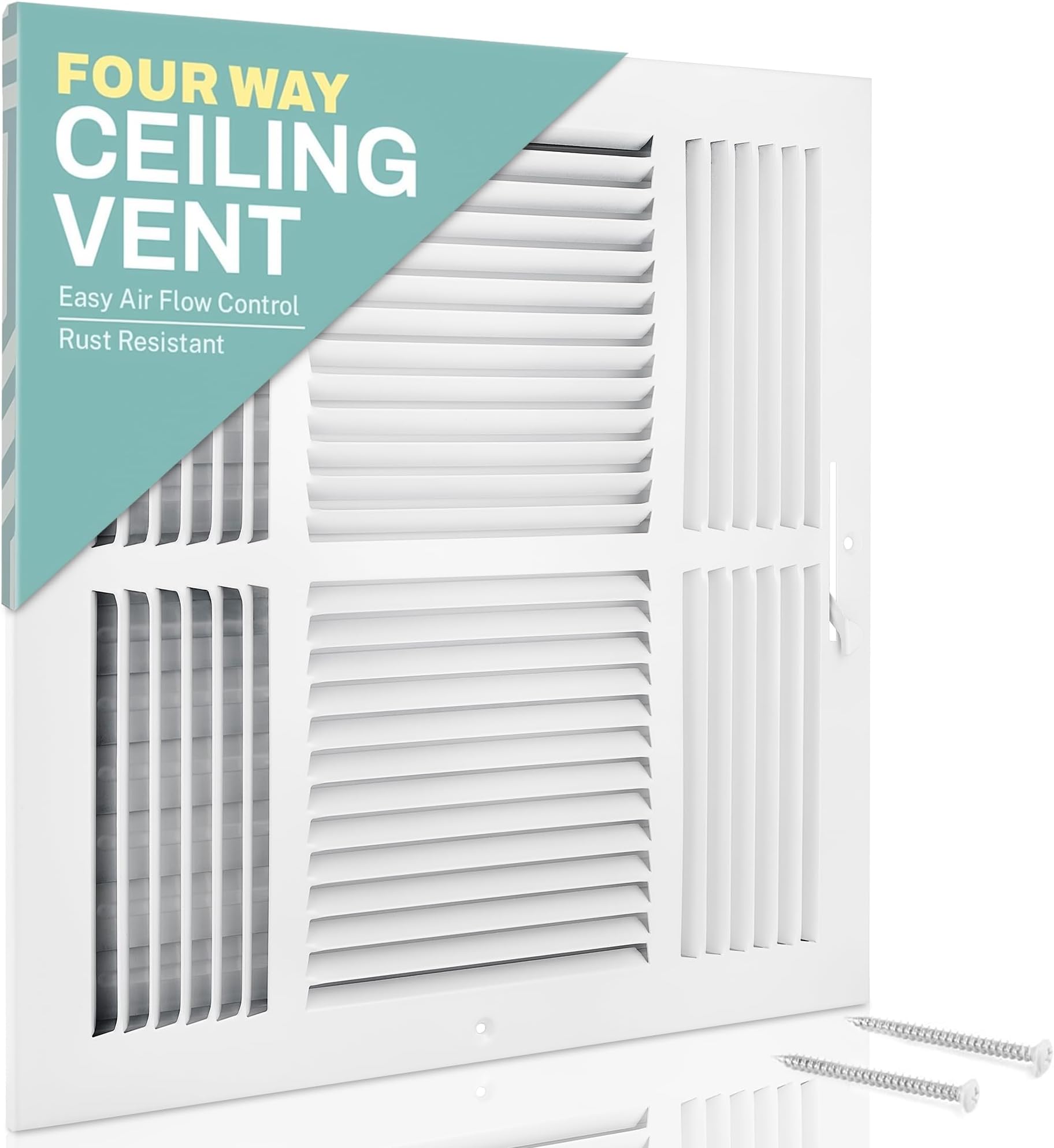 10" X 10" 1-Way Fixed Curved Blade AIR Supply Diffuser - Vent Duct ...