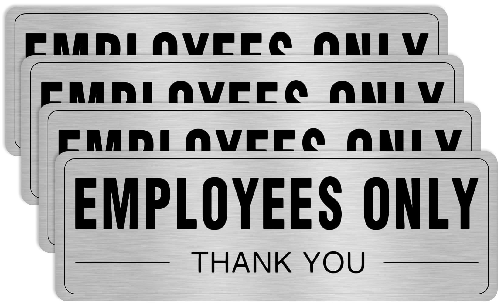 Amazon.com : Employees Only 9x3 Inch Aluminum Silver Sign for Business ...
