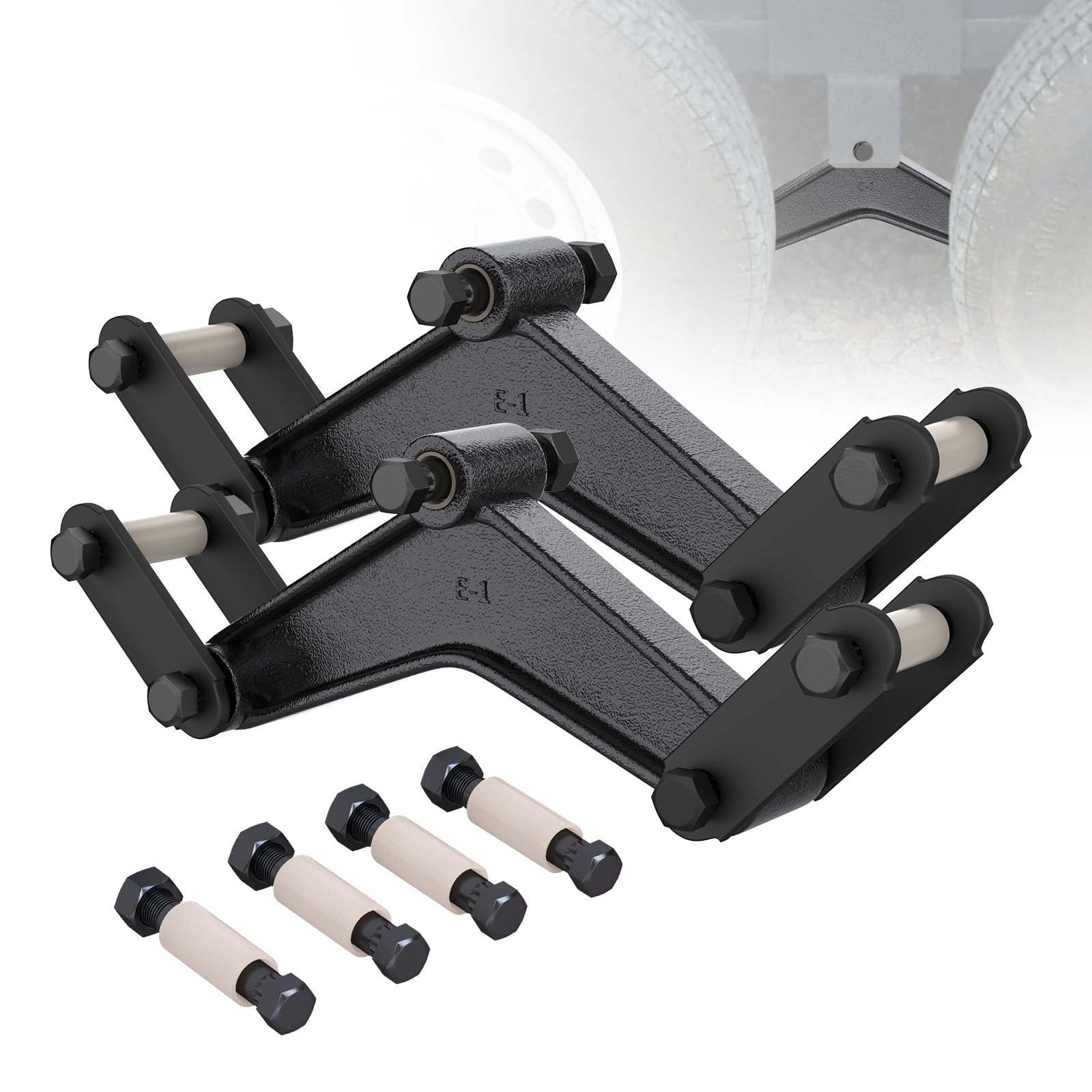 Amazon.com: YUEYIN Trailer Shackle Kit, Tandem Trailer Axle Shackle Kit ...