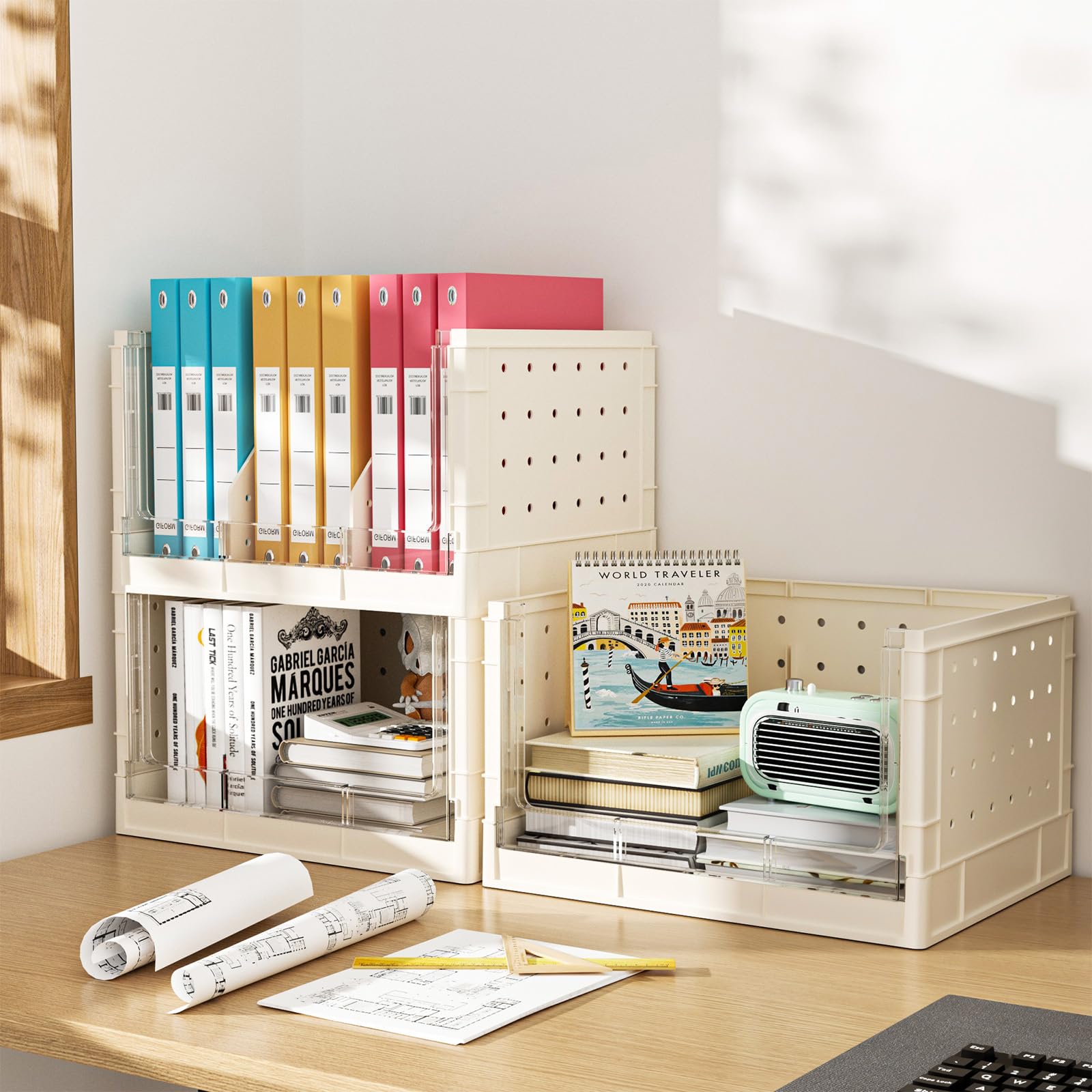 Snapklik.com : 3 Foldable Desk Shelf, Desk Organizer, Small Bookshelf ...