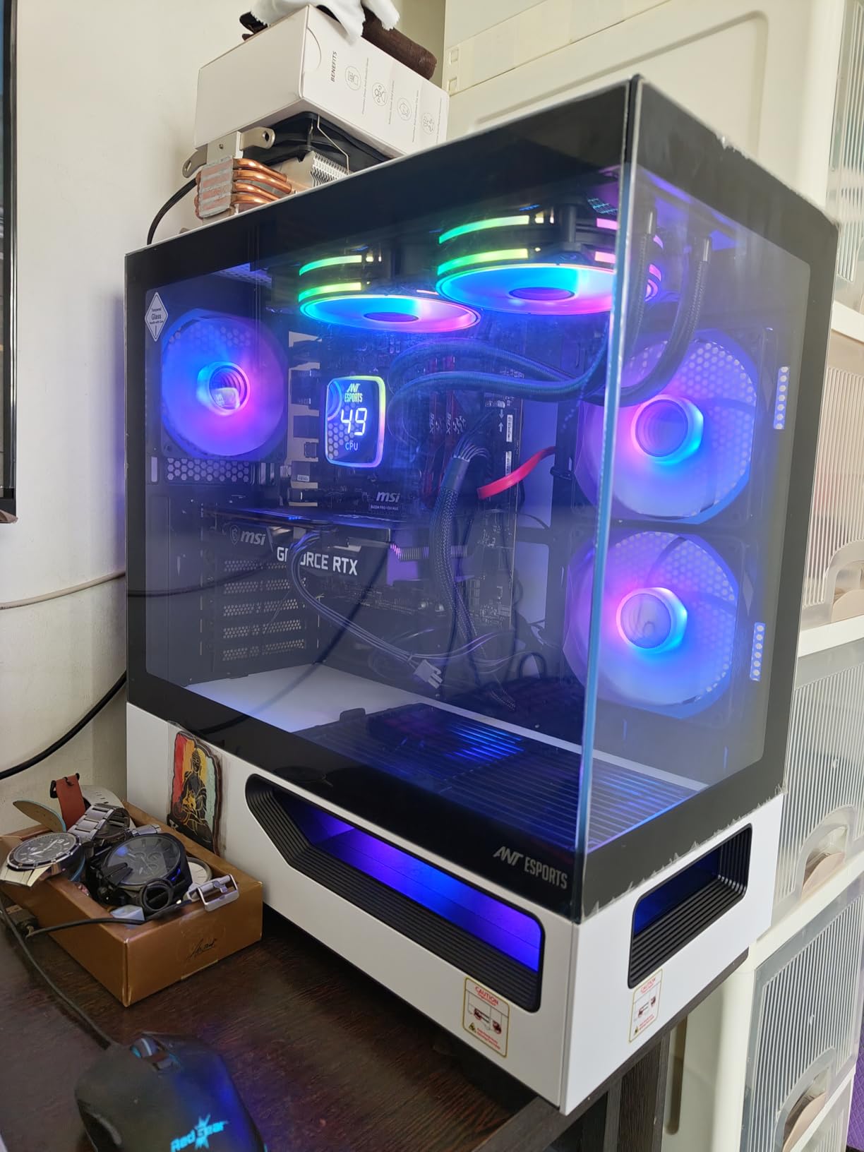 Amazon.in: Buy Ant Esports Crystal Spectra Computer Case/Gaming Cabinet ...