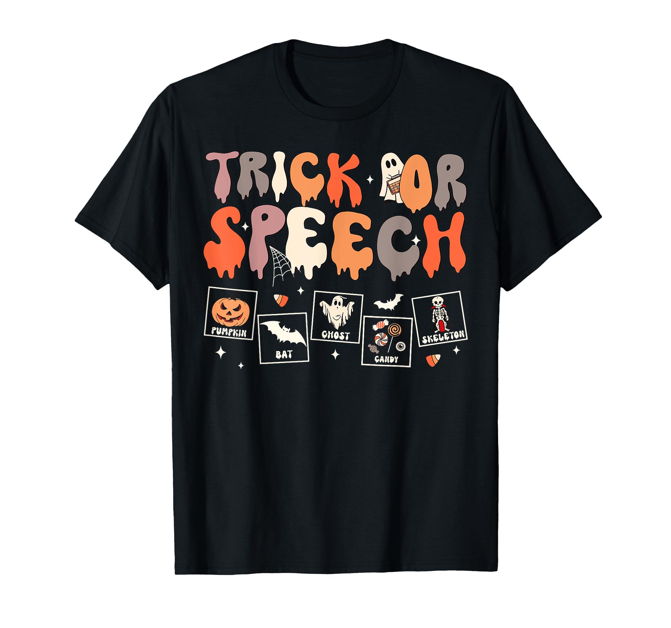 Amazon.com: Retro Trick Or Speech SLP Speech Therapy Halloween Costume ...