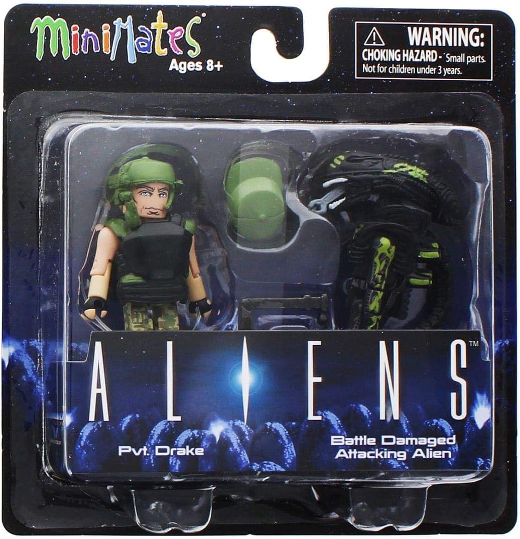 Amazon.com: Aliens Minimates Series 1 Pvt. Drake & Battle Damaged ...