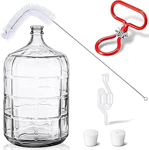 Amazon.com: Suzile 5 Gallon Glass Carboy with Drilled and Undrilled ...