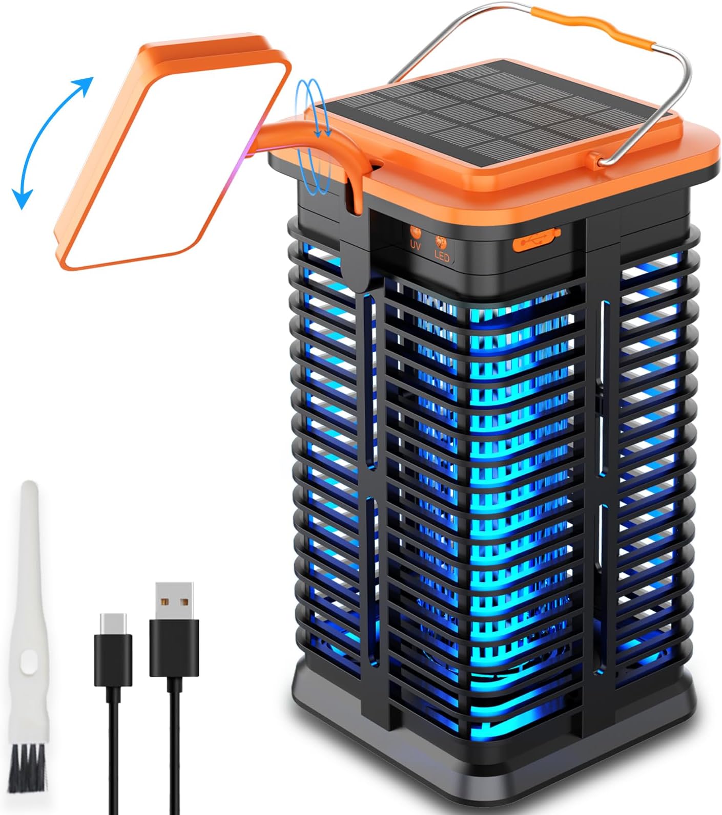 Amazon.com : Solar Bug Zapper Outdoor Mosquito Trap Killer Mosquito ...