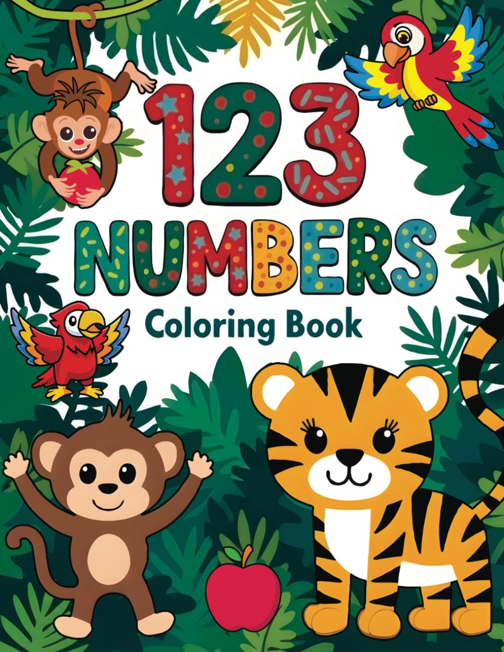 123 Numbers Coloring Book: Fun and Educational Coloring and Activity ...