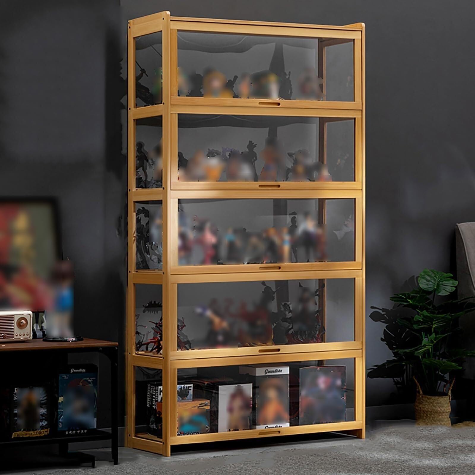 Buy Curio Display Cabinet 5 Tier Curio Display Cabinet, Storage Shelves ...
