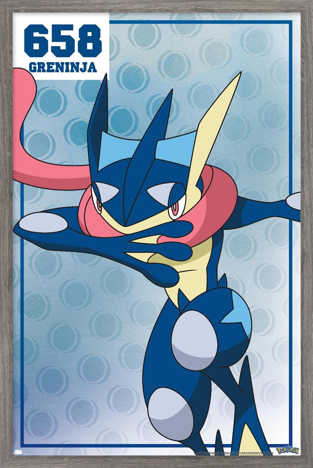 658 Sprites De Arte Greninja Pokémon Greninja 658 Wall Poster