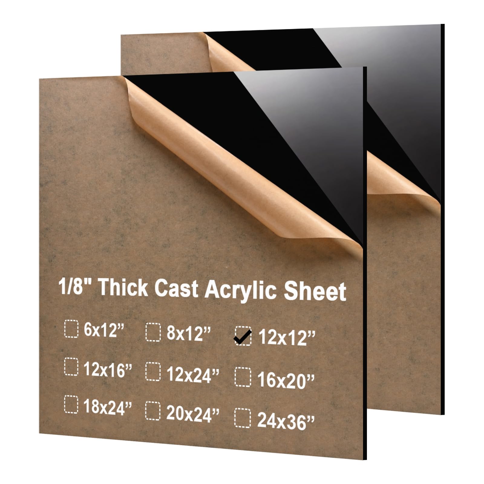 Snapklik.com : KINLINK 12x12 Plexiglass Sheets 1/8 Inch Thick - 3mm ...