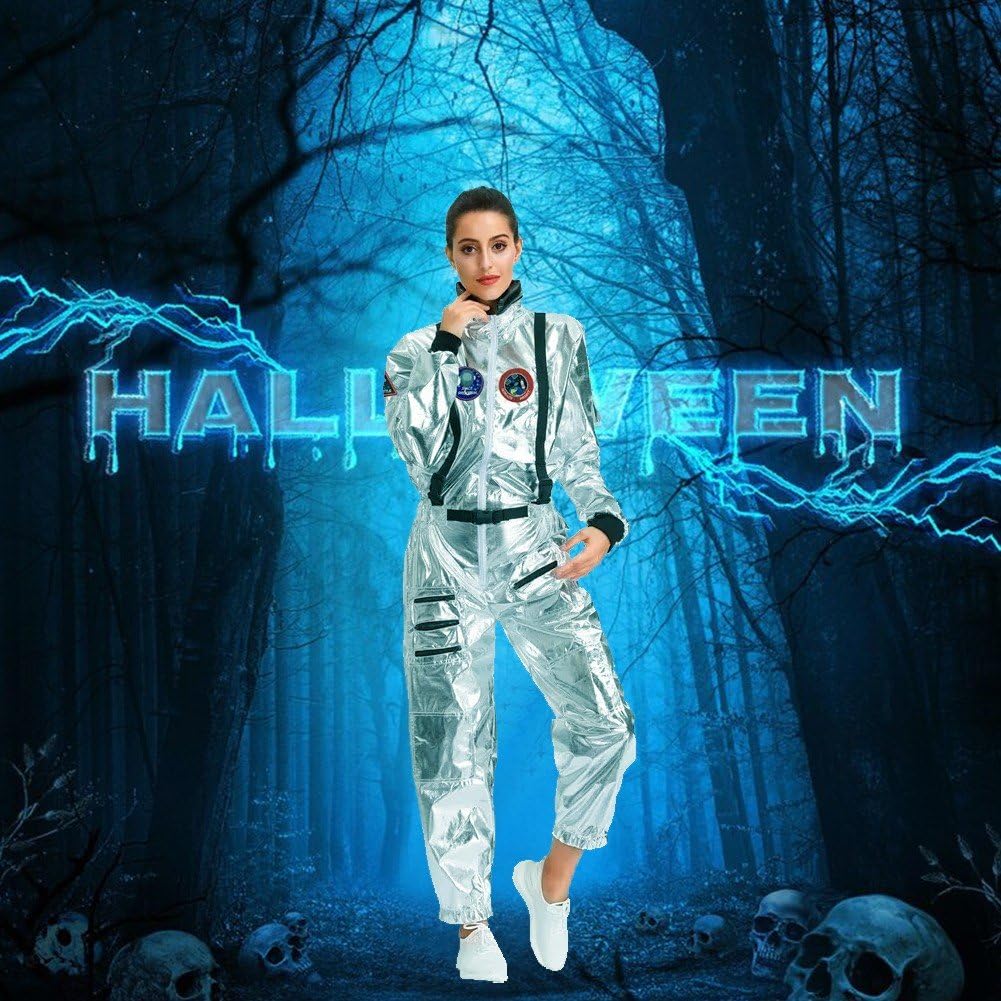 Adult Silver Space Suit