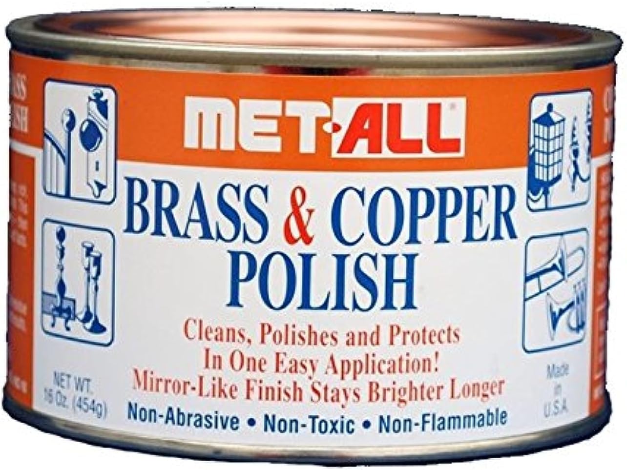 Amazon.com: MET-ALL BC-10 Brass & Copper Polish 16oz Cleans, Polishes ...