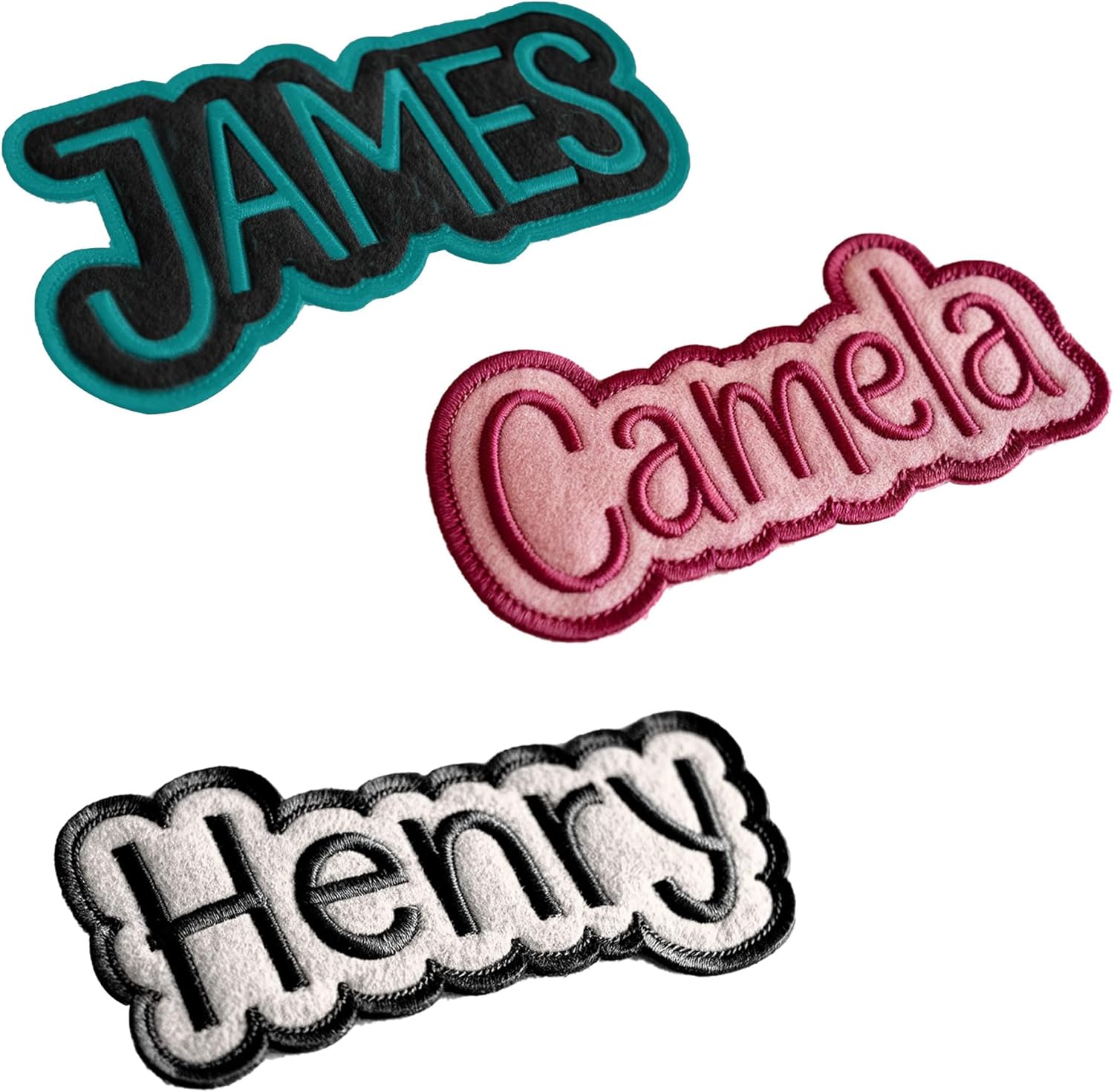 Amazon.com: Custom Embroidered Iron On Name Patches for Clothes ...