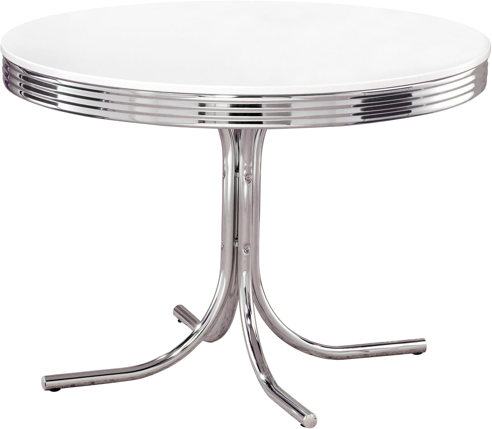 Amazon.com - Bowery Hill Modern Metal Chrome Plated Oval Dining Table ...
