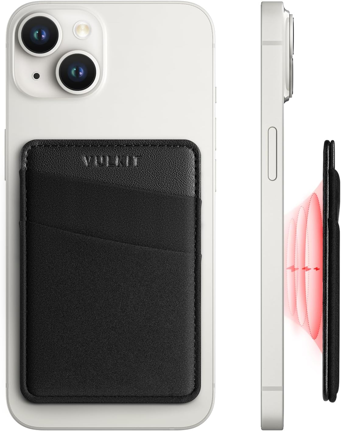 Amazon.com: VULKIT Magnetic Phone Wallet for MagSafe- RFID Blocking ...