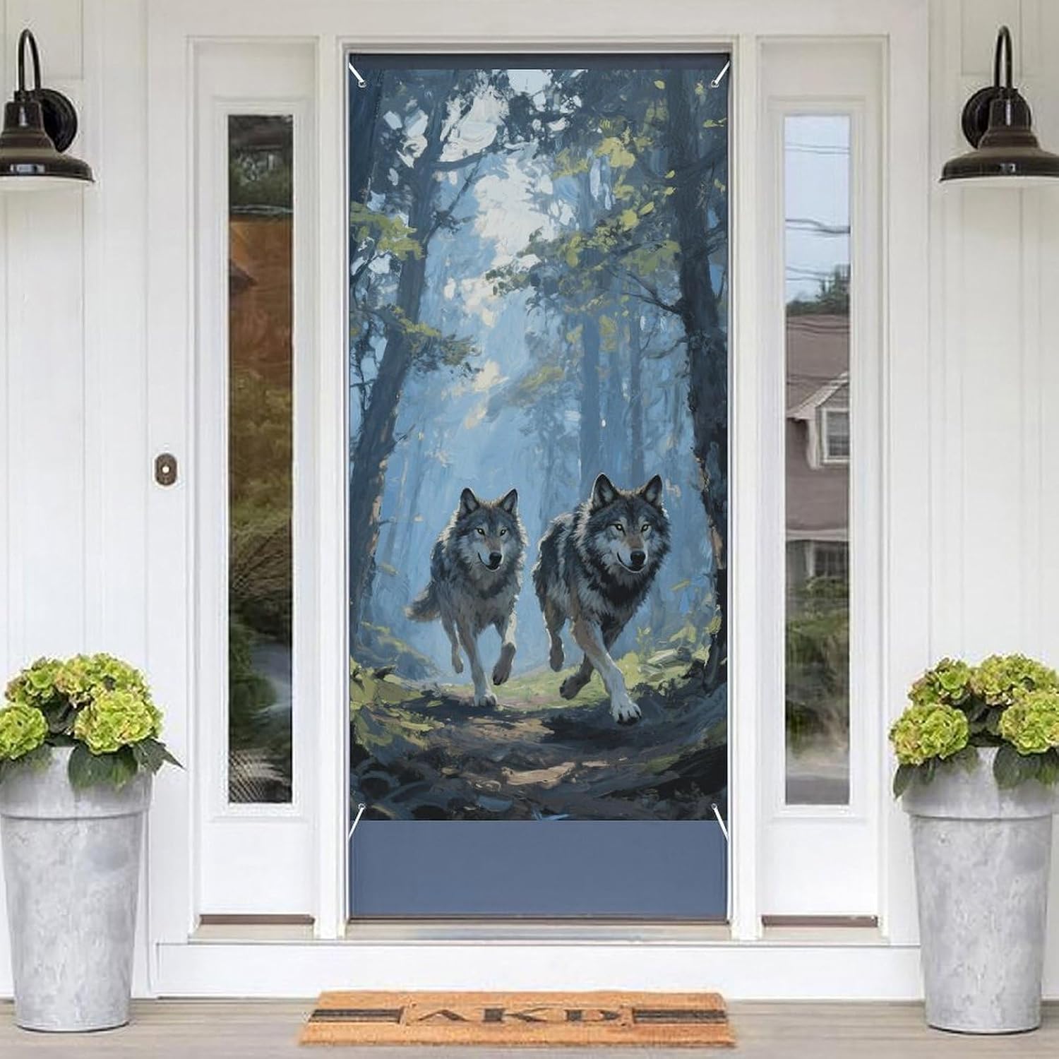 Amazon.com : Holiday Door Banner Decor 71x35 Inch Reusable Washable ...