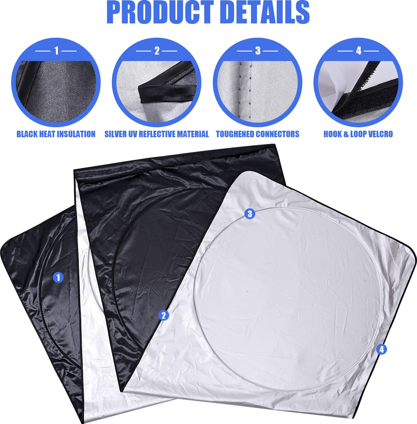 Snapklik.com : Semi-Truck Sun Shade For Windshield & Side Windows,240T ...