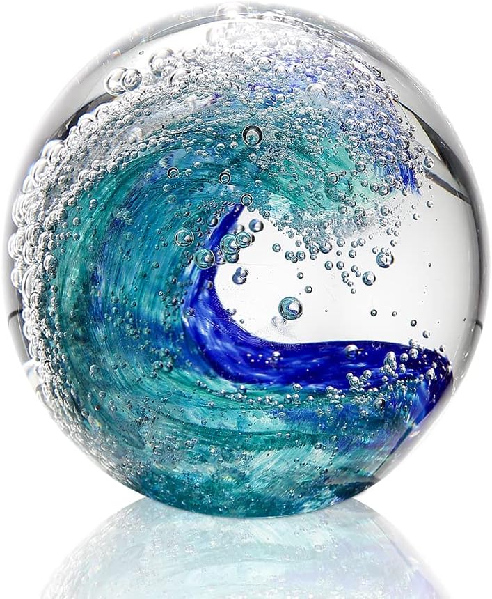 Amazon.com: Azure Wave Art Glass Sphere : Home & Kitchen