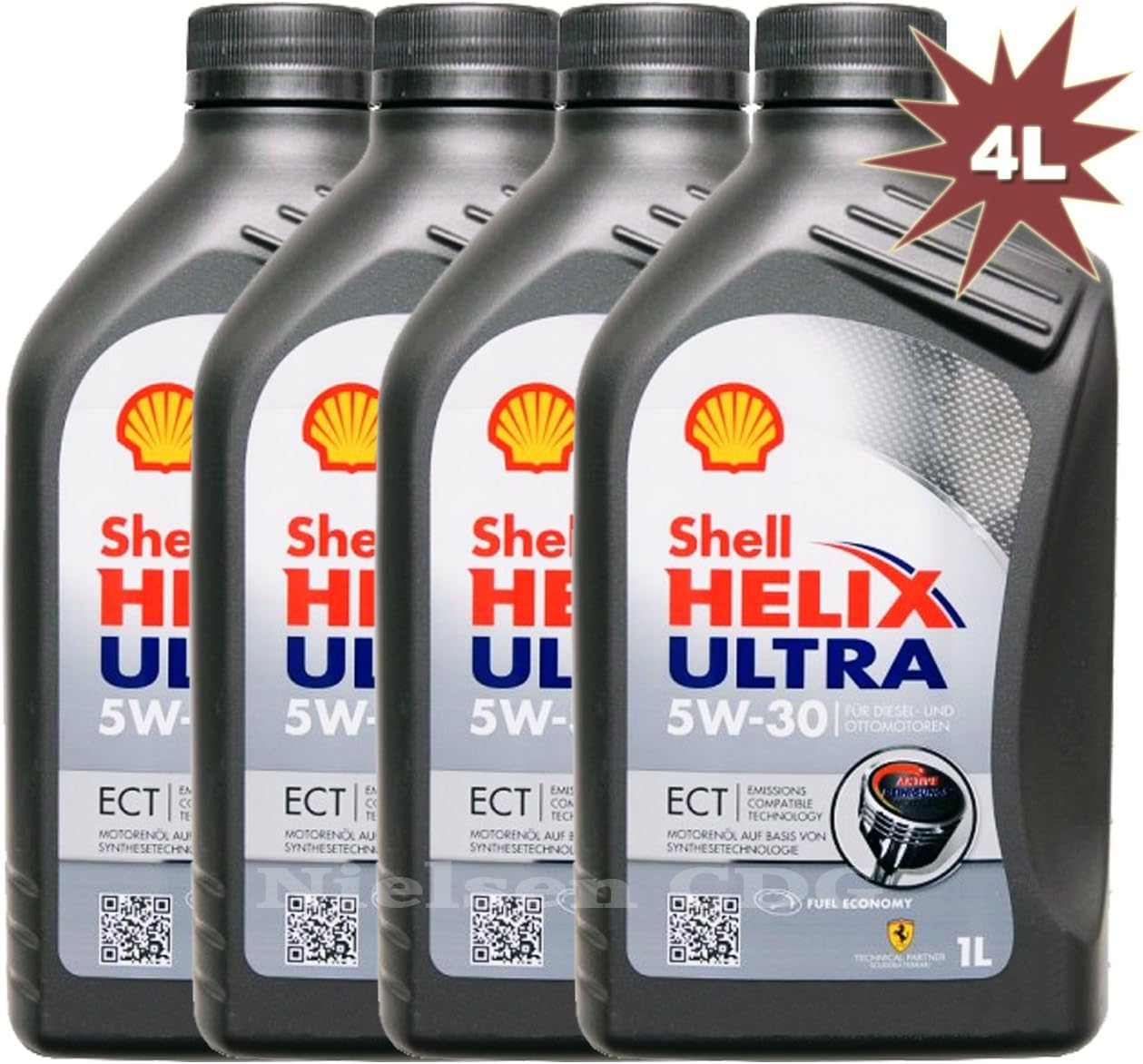 Shell Helix Ultra Extra 5w30 Olio Motore 100% Sintetico 4x1L = 4 Litri ...