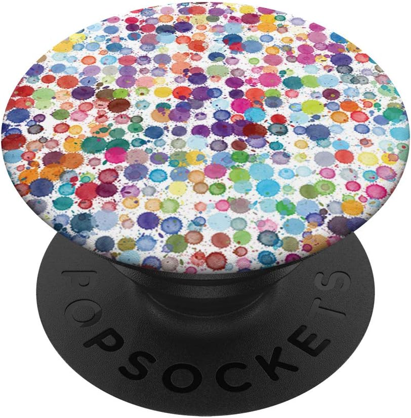 Amazon.com: Colorful Rainbow Paint Splatter Pattern PopSockets PopGrip ...