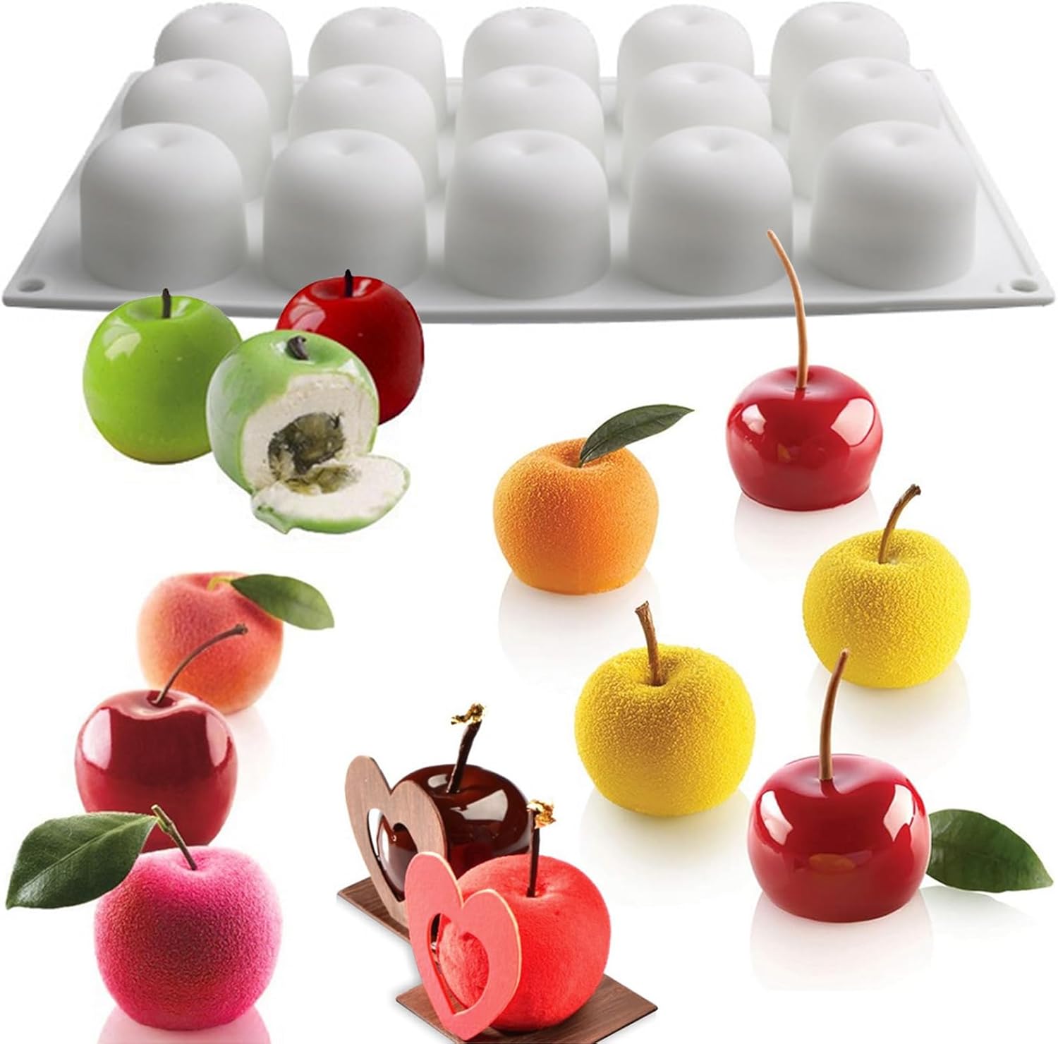 Amazon.com: SIQINZONGWA Sphere Silicone Molds for Chocolate Covered, 15 ...