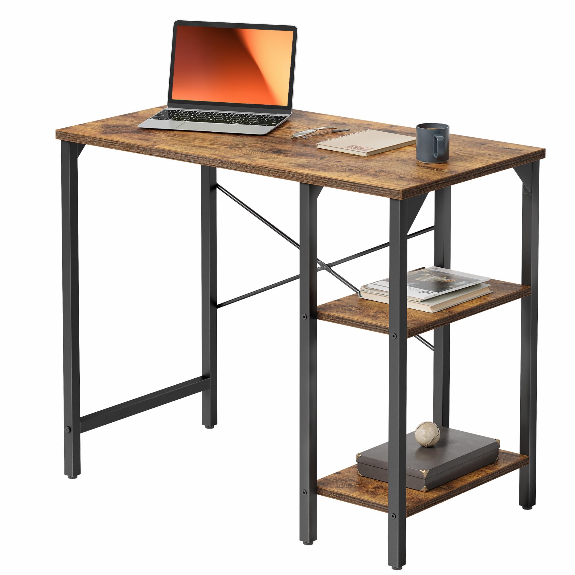 Amazon.com: BANTI Small Computer Desk, 35 Inch Home Office Desk with ...