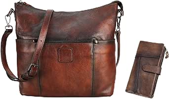 Amazon.com: LETEULO Women's RFID Blocking Clasp Wallet Vintage Hand ...