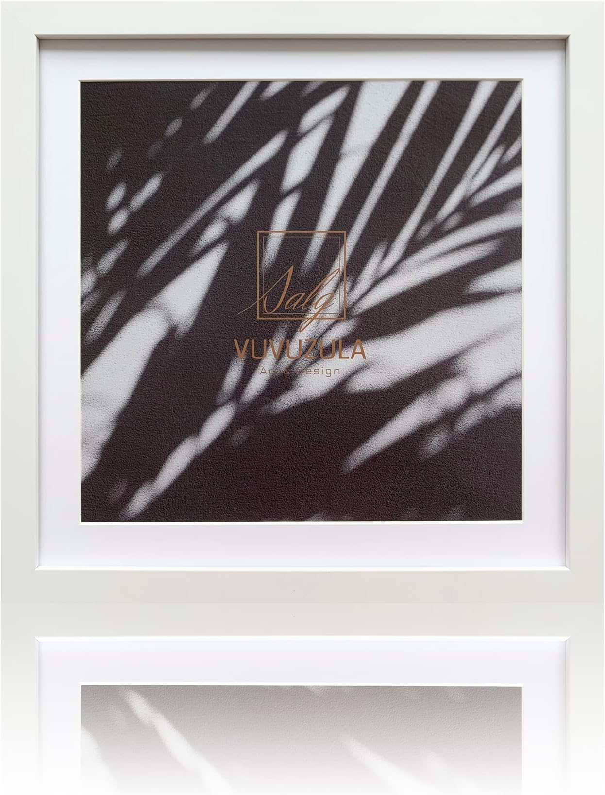 REAL GLASS Black Square Frame For 4x4" Photo - 12x12" Oxford Black ...