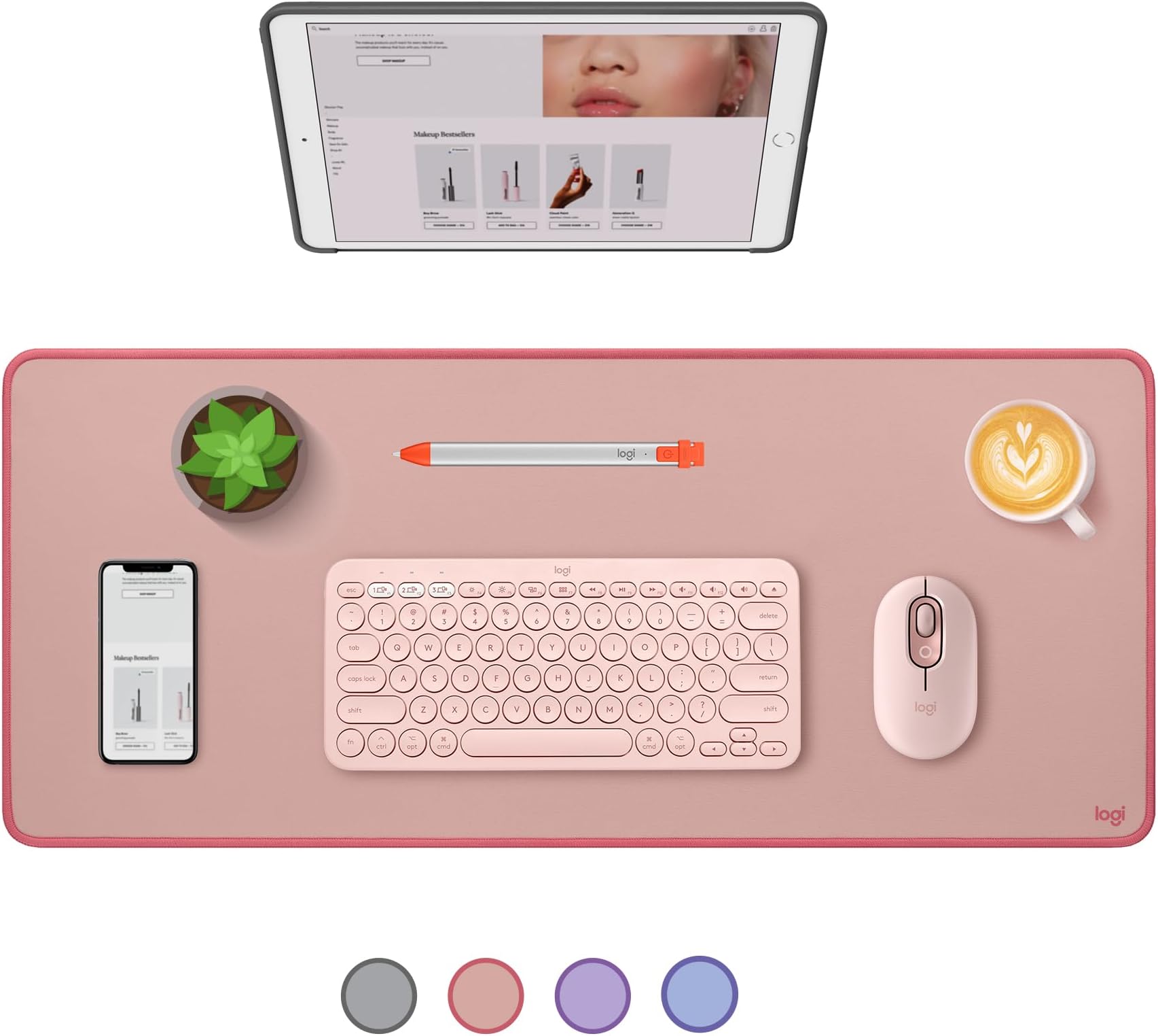 Amazon.com: Logitech Desk Mat - Studio Series, Multifunctional Large ...