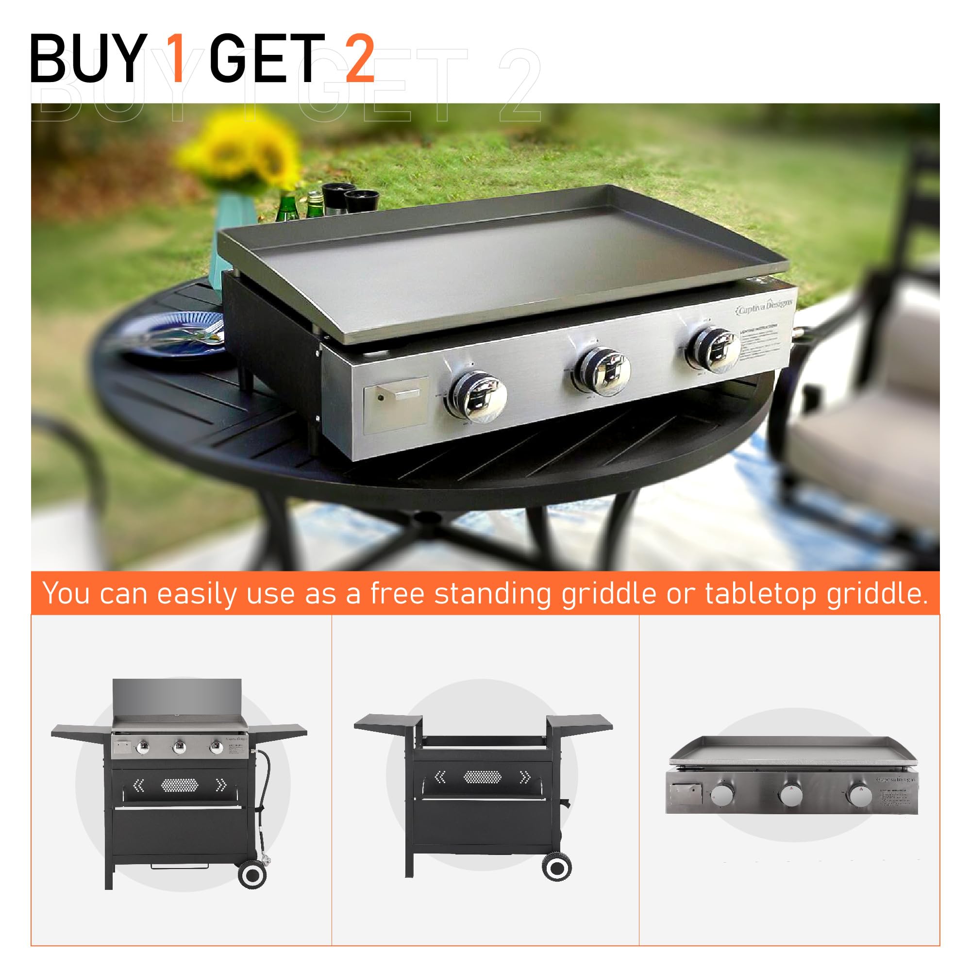 Snapklik.com : MFSTUDIO Flat Top Gas Griddle Grill
