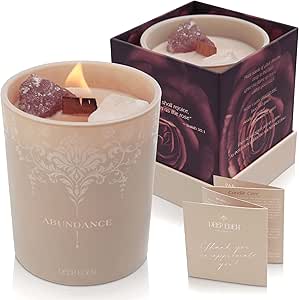 Amazon.com : Luxury Crystal Candle for Women - Velvet Rose & Patchouli Scented Aromatherapy ...