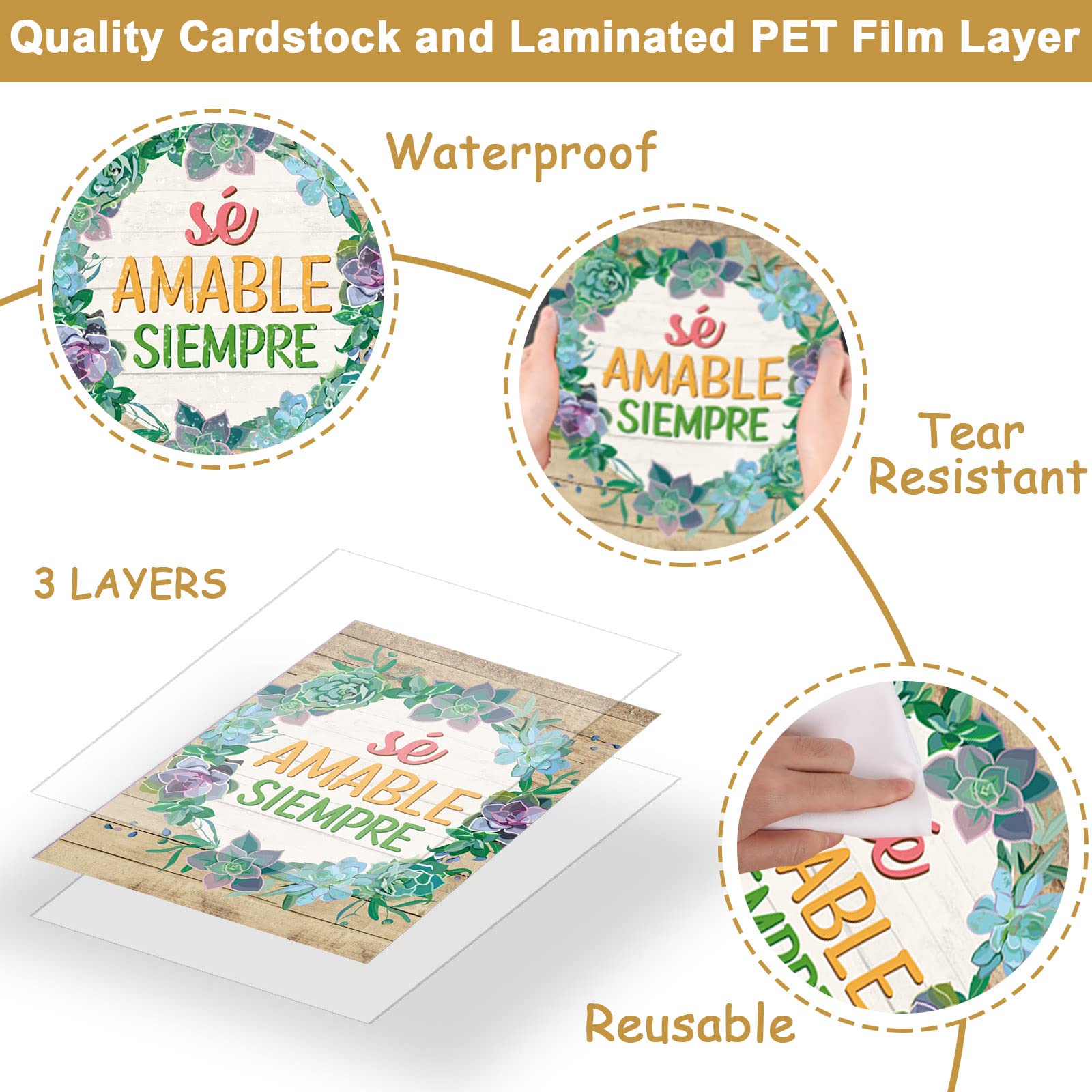 Snapklik.com : 21 Pieces Bienvenidos Inspirational Spanish Posters ...