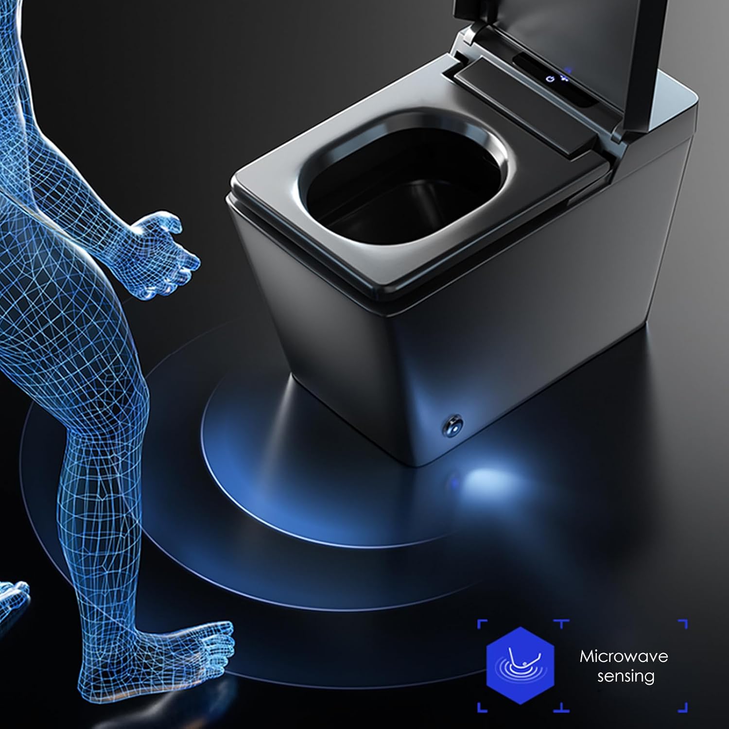 Inodoro inteligente cuadrado Inodoro inteligente sin tanque de alta ...