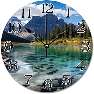 Amazon.com: Guangpat Mountain National Park Farmhouse Wall Clock ...