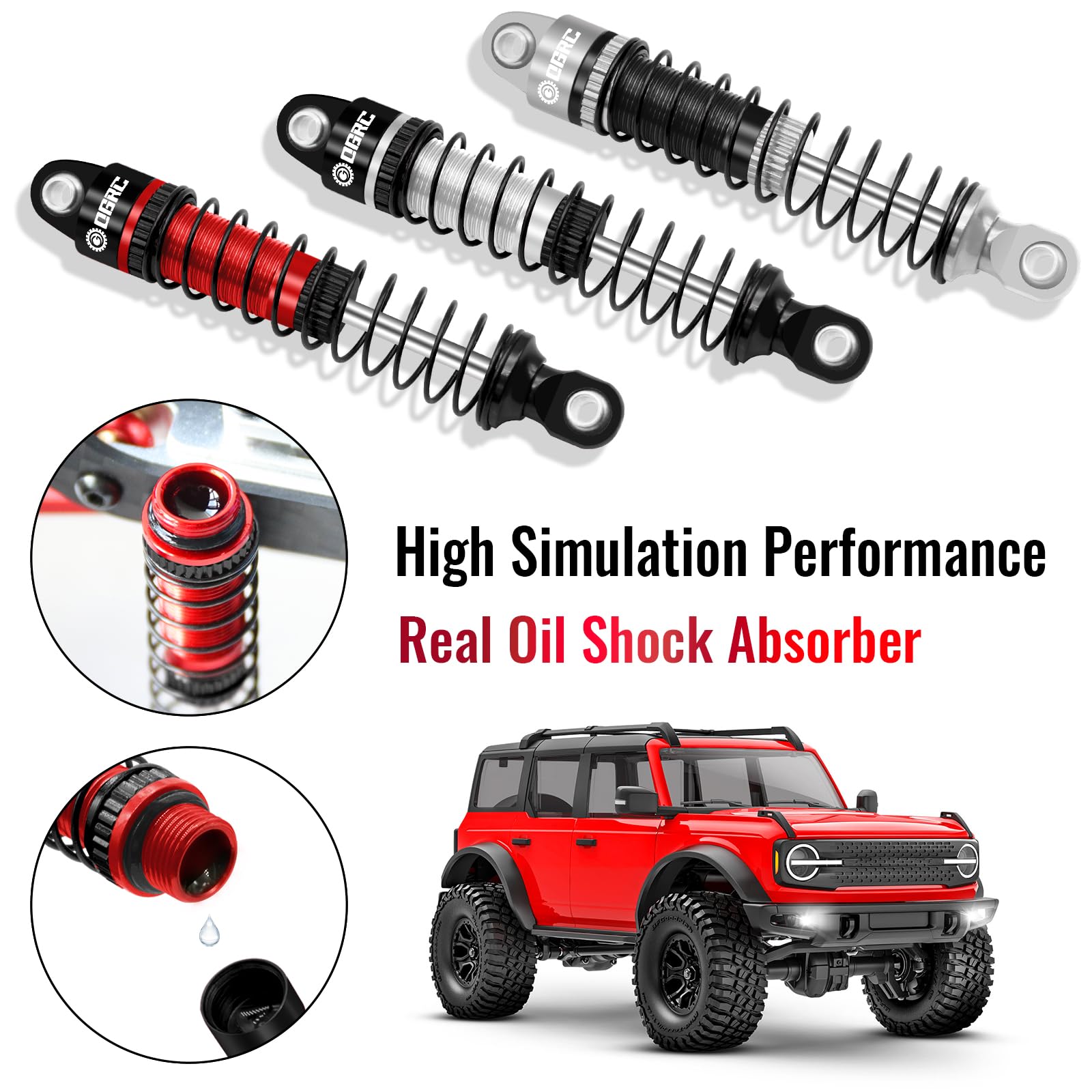 Snapklik.com : OGRC 60mm Shocks Absorber Oil Threaded Damper Threaded ...