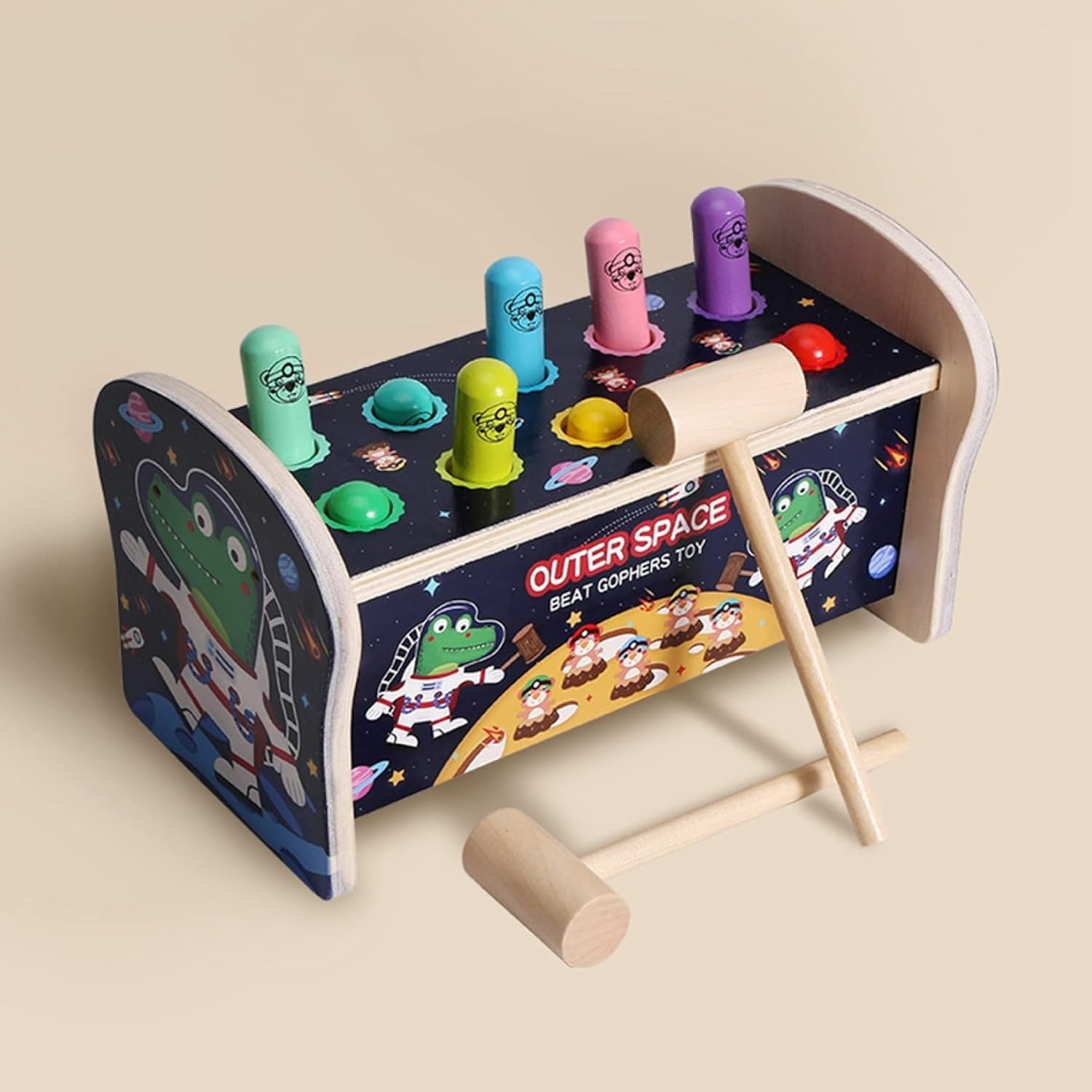 Amazon.co.jp: Sironoa 木のおもちゃ ハンマートイ モグラたたきゲーム 知育玩具 2歳 3歳 4歳 女の子 男の子 叩くおもちゃ ランキング プレゼント 誕生日 スタッ ...