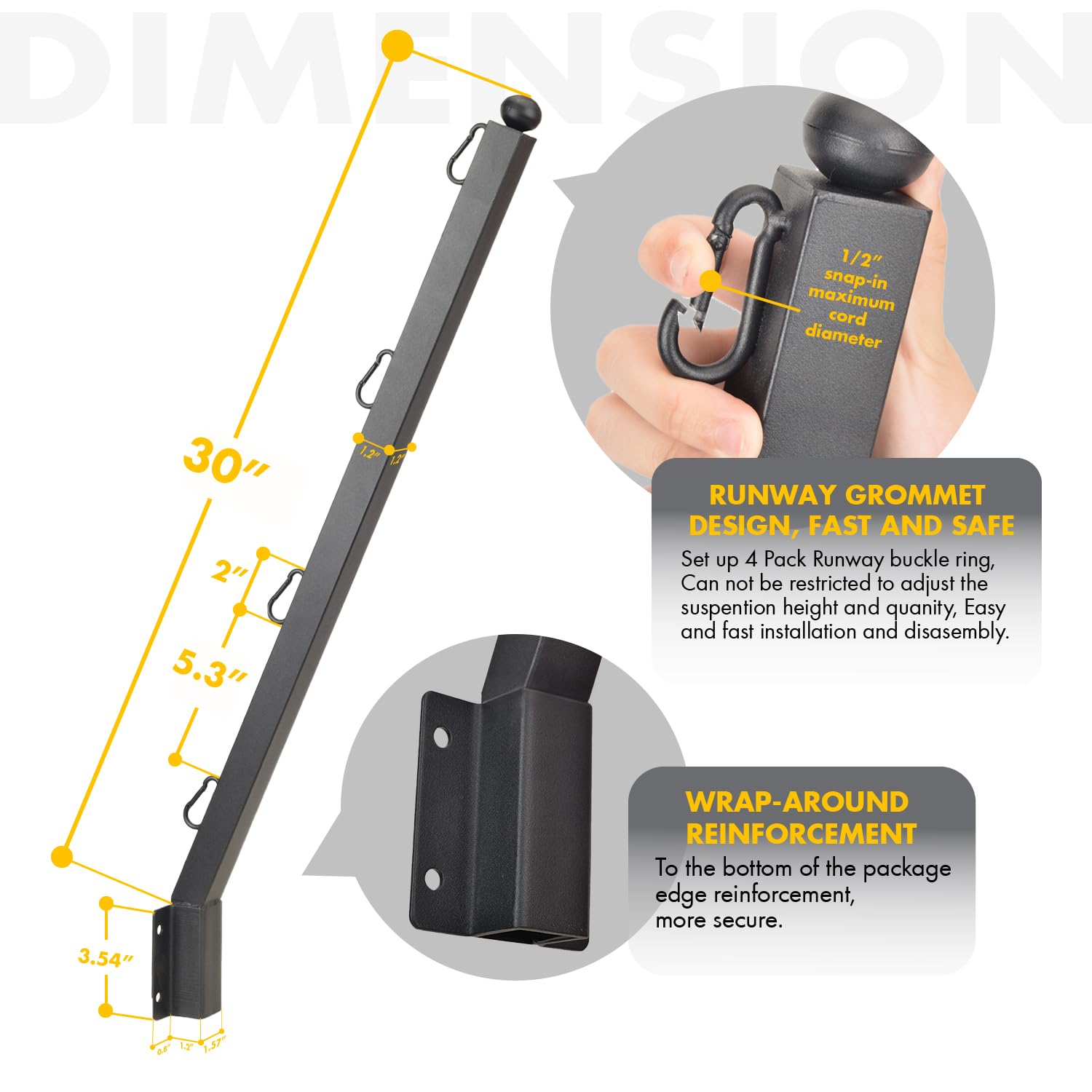 Manguito Extensor Para Poste De Cerca De Metal