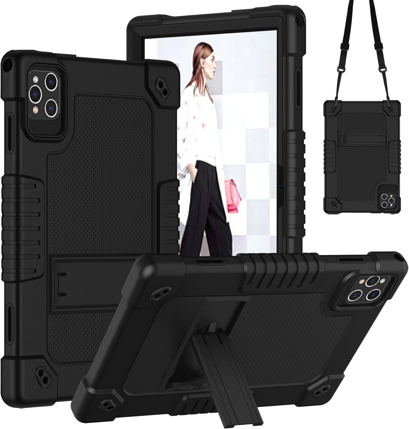 Amazon.com: Kebiory for MEIZE D115 KADYBE D115 10.1 Inch Tablet Case & Shoulder Strap Kickstand ...