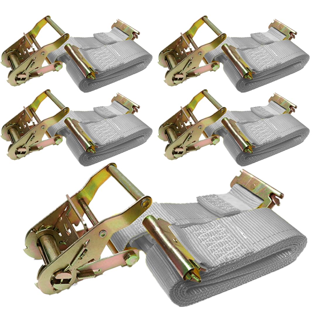 Snapklik.com : BoxerTool 5 Pack E-Track Ratchet Straps - 2" X 16ft ...