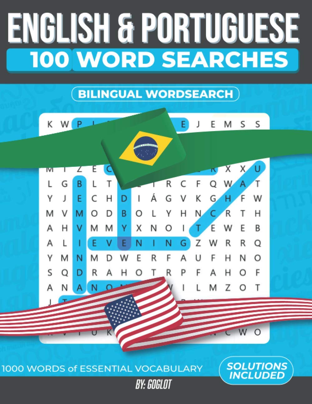 100 Portuguese and English Word Searches: 1000 Essential Vocabulary ...