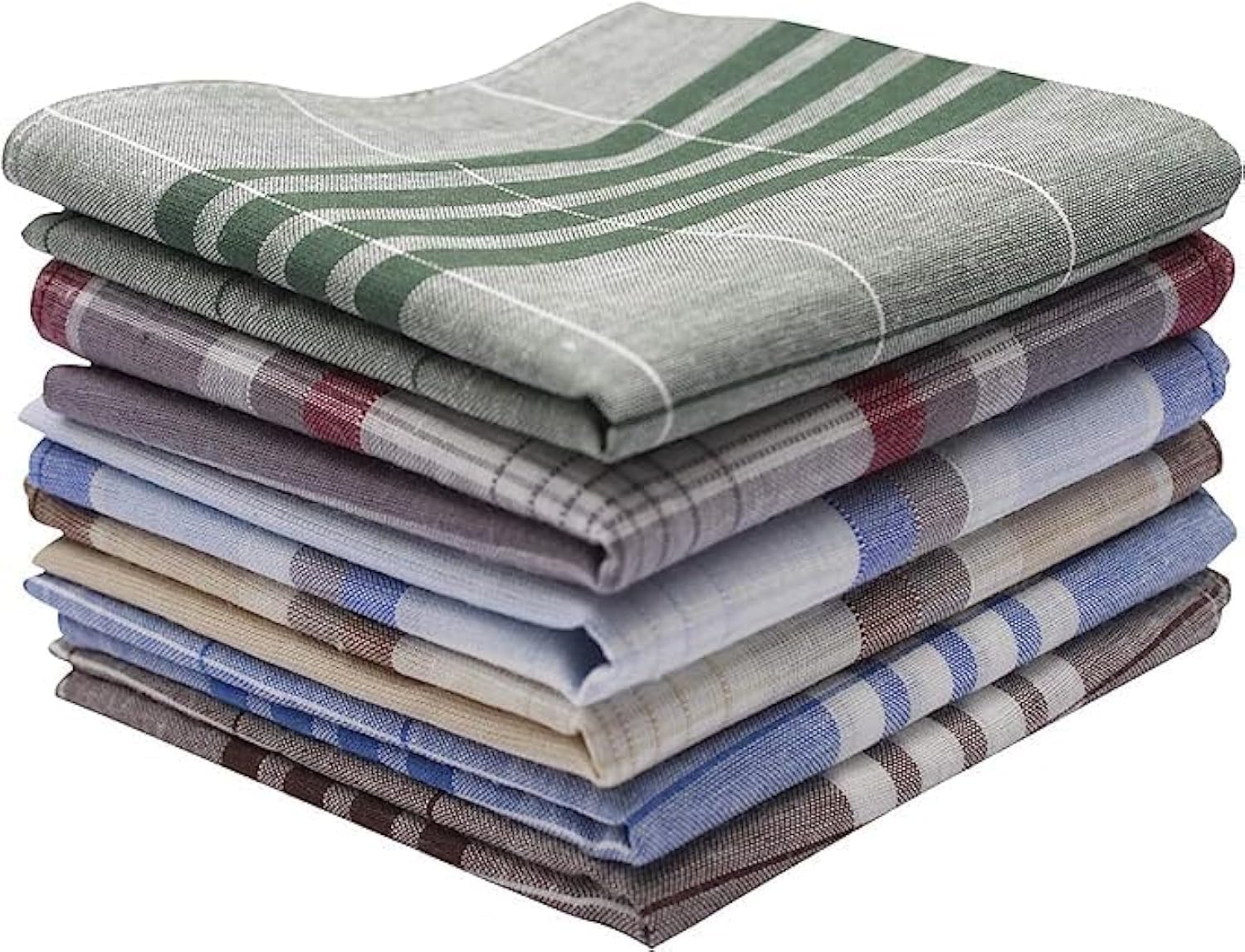 Tinsellns 100% Cotton Men's Handkerchiefs 6PCS Premium Soft Gents ...